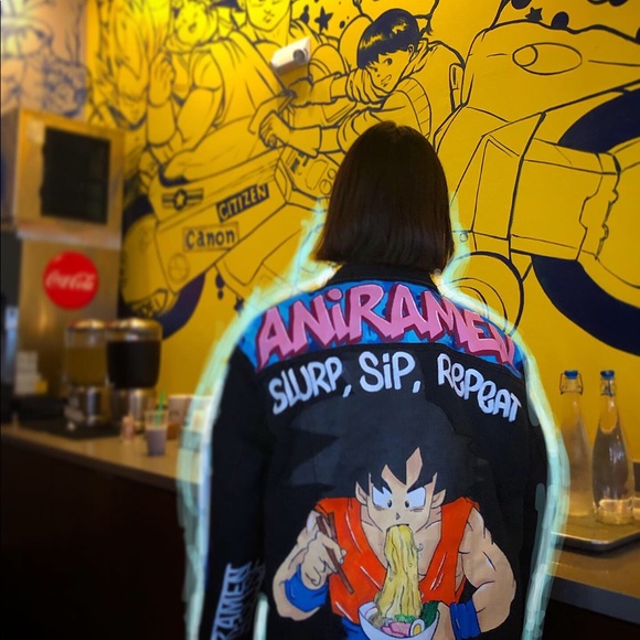 Levi's | Jackets & Coats | Custom Anime Popart Jean Denim Jacket ...